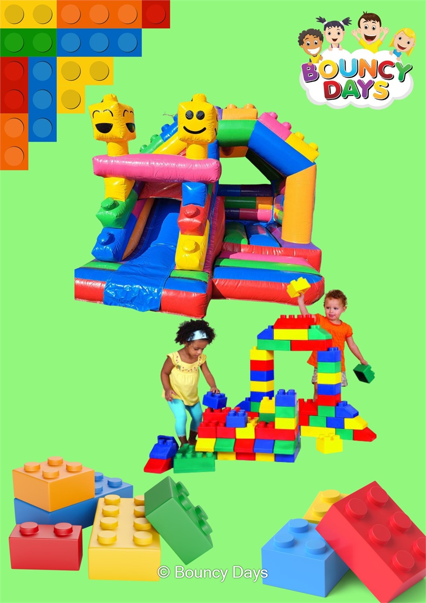 Blocks Bouncy Castle/Slide and Giant Bricks - Bouncy castles, Soft play ...