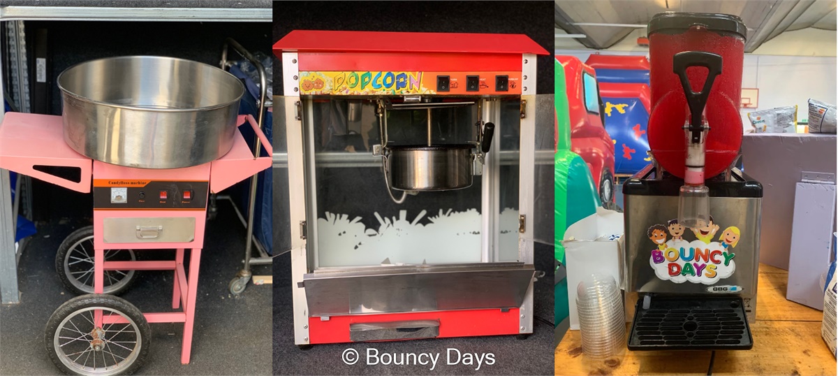 Candy Floss Machine, Popcorn Machine and Slush Machine hire