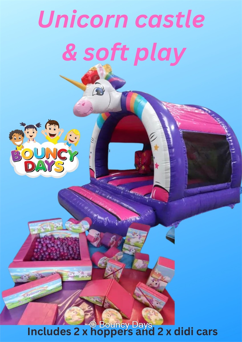 Unicorn Themed Entertainment - Bouncy castles, Soft play & LED Furniture hire in Coalville ...